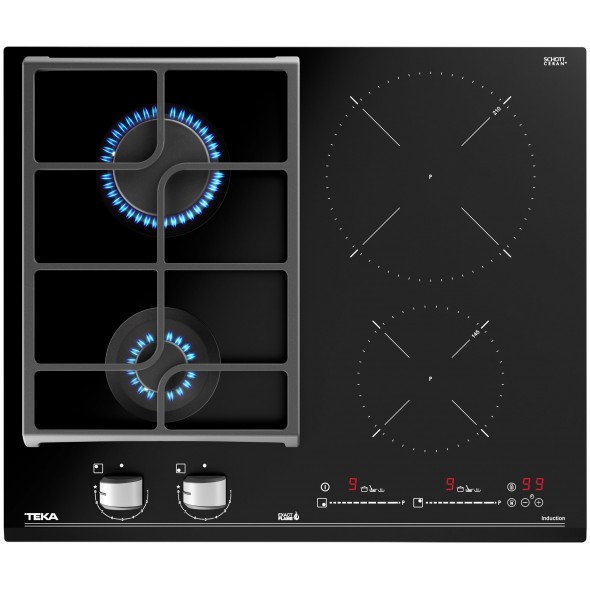 Kombinovaná plynová a indukční varná deska Teka JZC 64322 ABC BK Černá ...