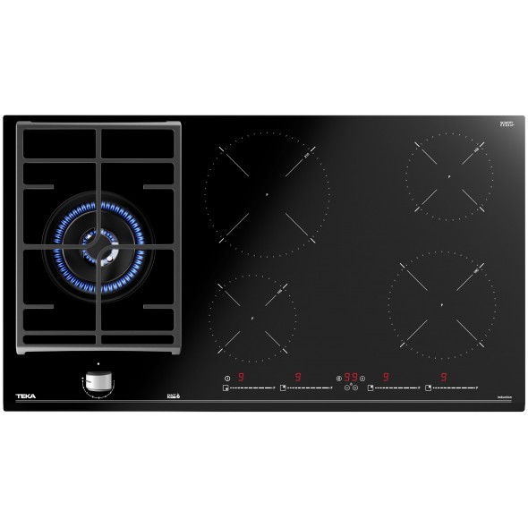 Kombinovaná plynová a indukční varná deska Teka JZC 95314 ABC BK Černá ...