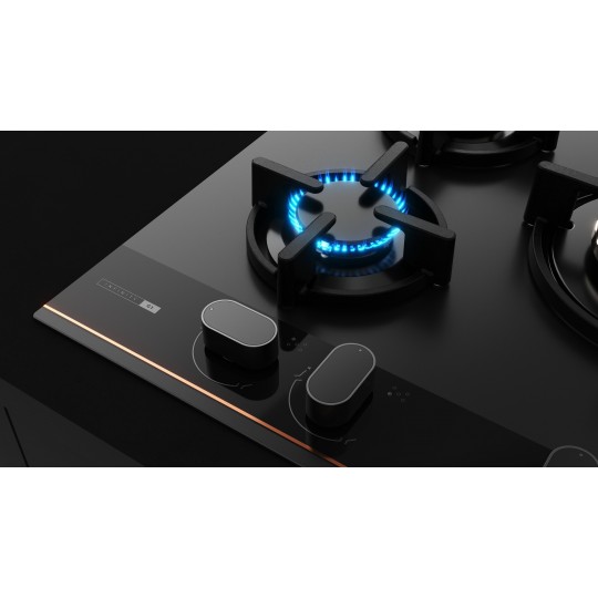 Skleněná plynová varná deska Teka GBC 75-G1 GB Matná černá 112570210 ...